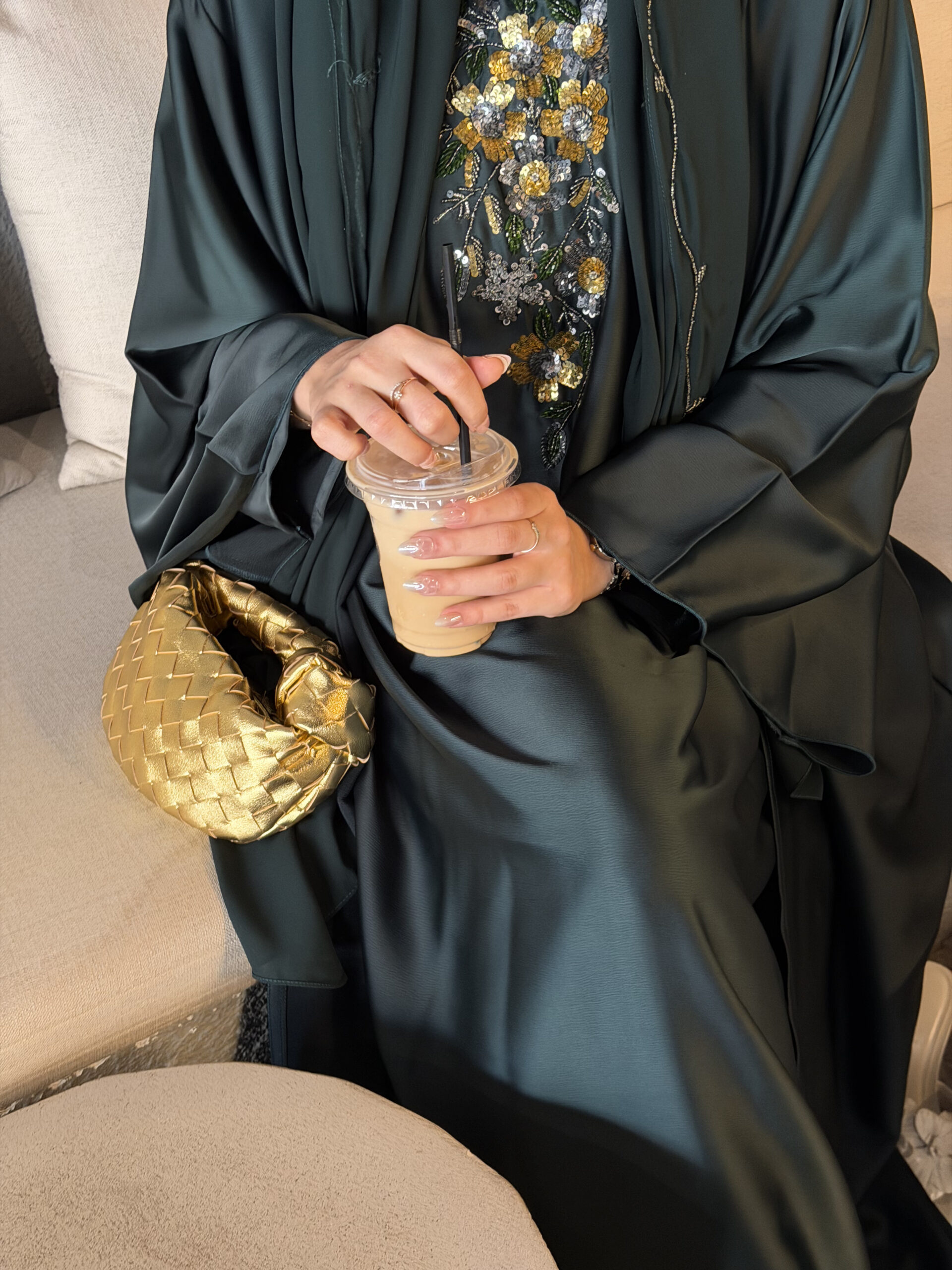 Emerald abaya set - Dalia abaya - Modesque