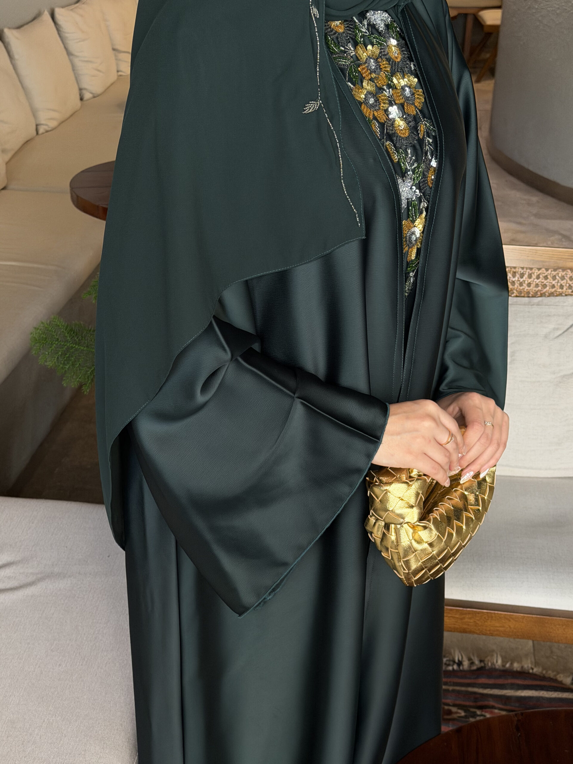 Emerald abaya set - Dalia abaya - Modesque